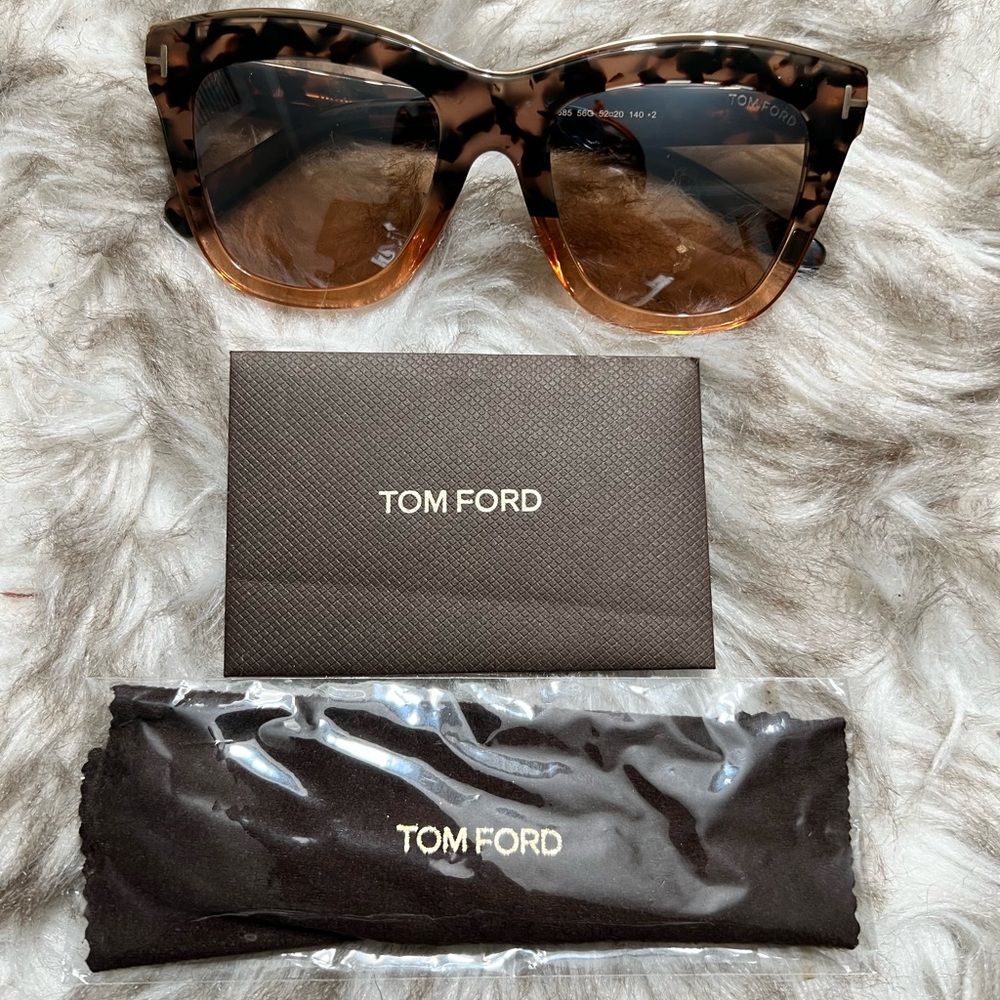 Tom Ford Ft0685 Julie Sunglasses Havana Fade To Pink Gem
